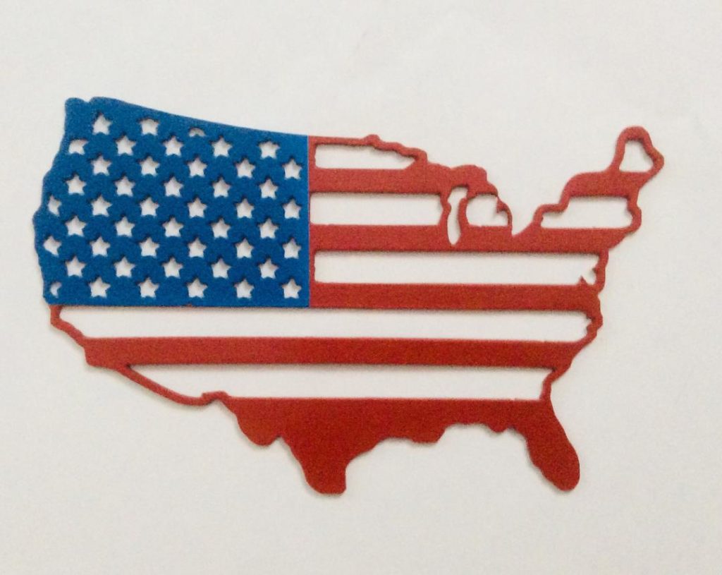 USA Map Metal Art Custom Design with High Quality.